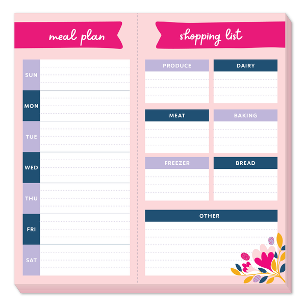 Meal Planning Notepad – Get Organized HQ