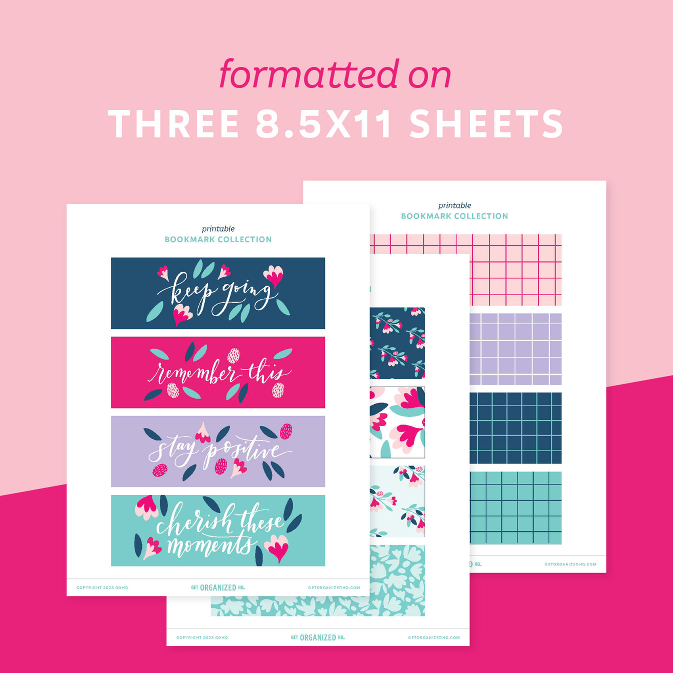 Printable Bookmark Collection – Get Organized HQ