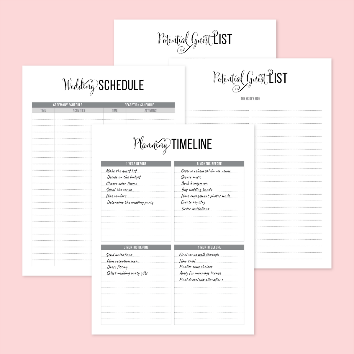 Wedding Planning Kit – Get Organized HQ